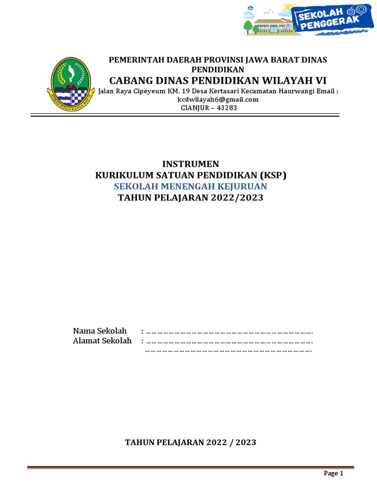 Smk-Instrumen KSP 2022 | PDF