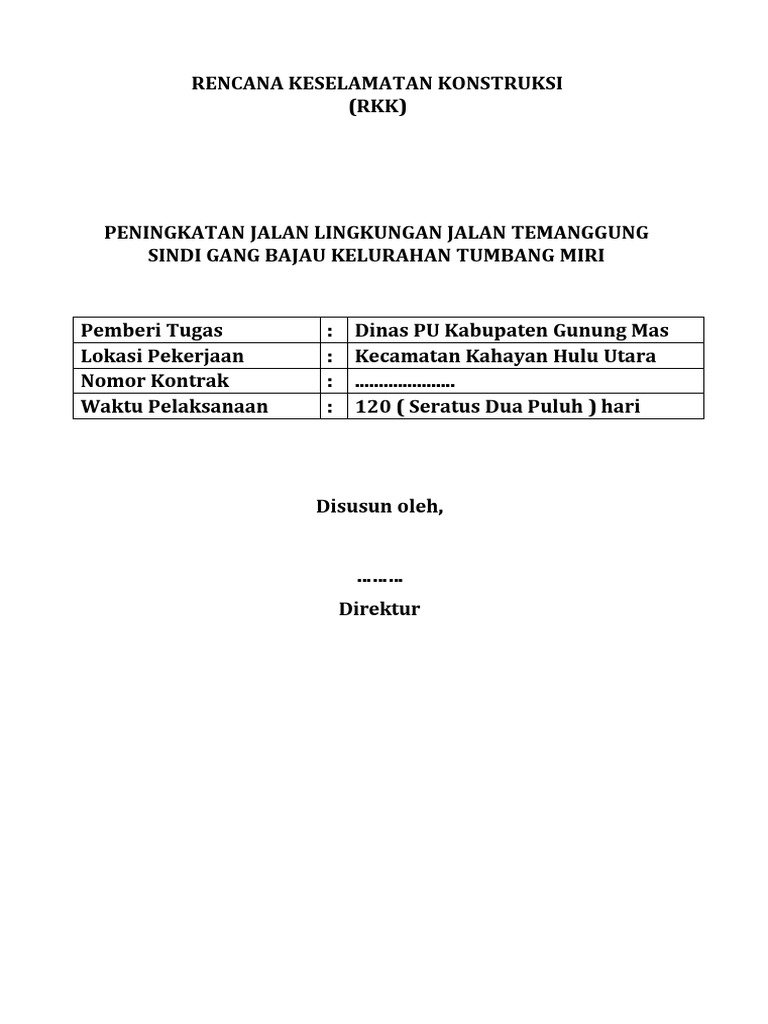 RKK Gang Bajau - TBG Miri - Ok | PDF