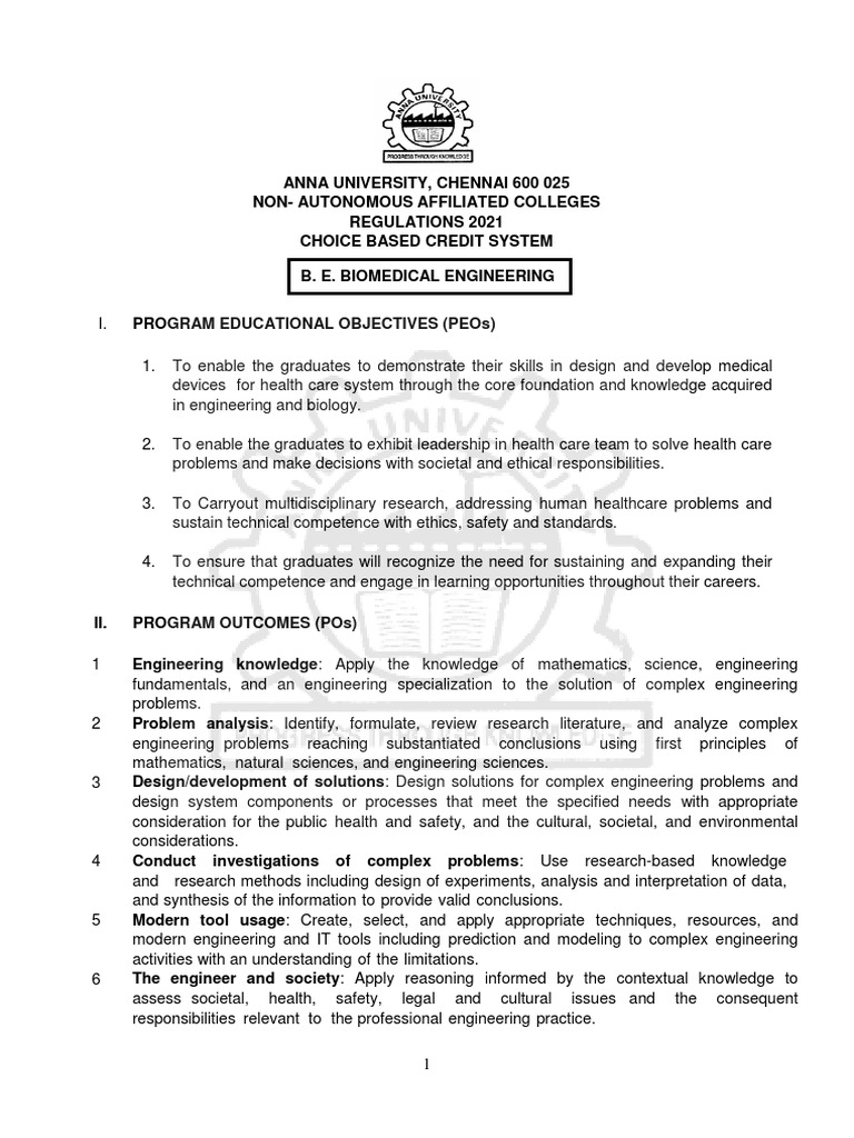 B e Bme | PDF | Engineering | Biomedical Engineering