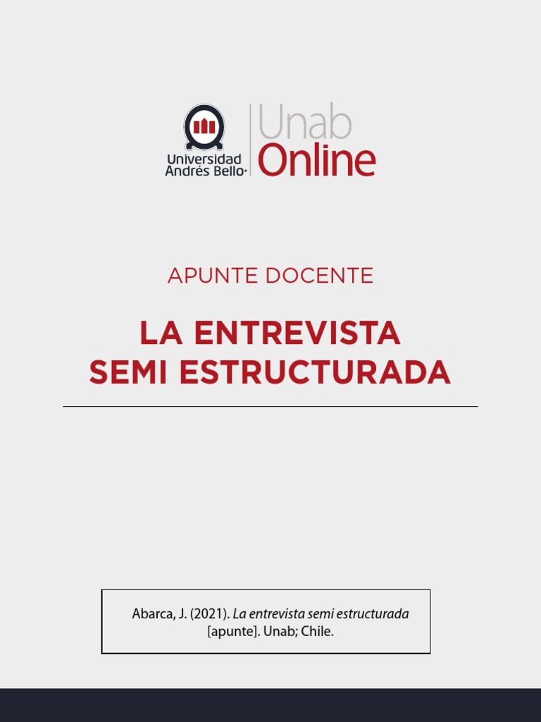 La Entrevista Semiestructurada | PDF | Crecimiento personal y profesional