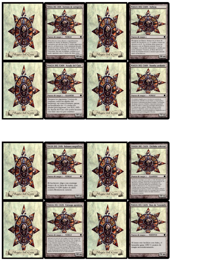 Cartas de Magia para Imprimir | PDF