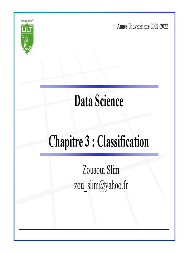 Chapitre3 Classification | PDF | Mathématiques appliqués | Mathématiques