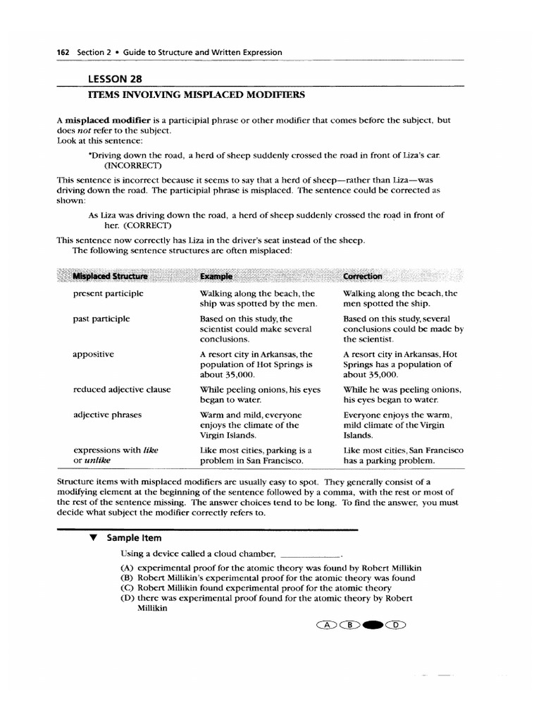 Dangling and Misplaced Modifiers | Download Free PDF | Cognitive Science | Language Mechanics