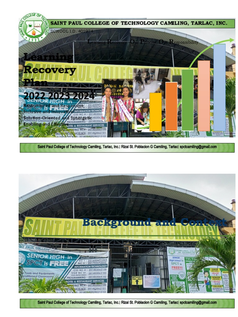 Learning Recovery Plan 2022 2023 2024: L R O P O R | PDF | Emergency ...