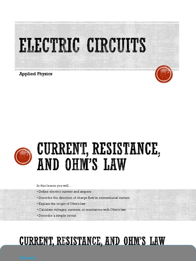 PHY1102 Electric Circuits | PDF | Series And Parallel Circuits | Electrical Resistance And ...