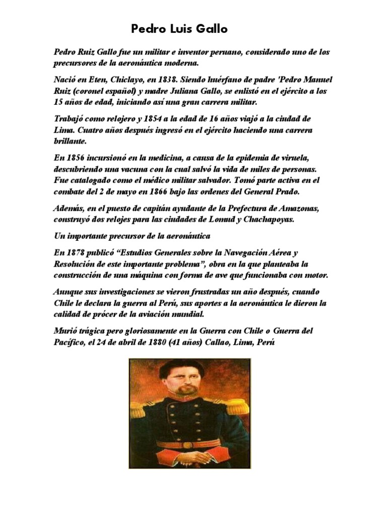 Biografía de Pedro Ruiz Gallo | PDF