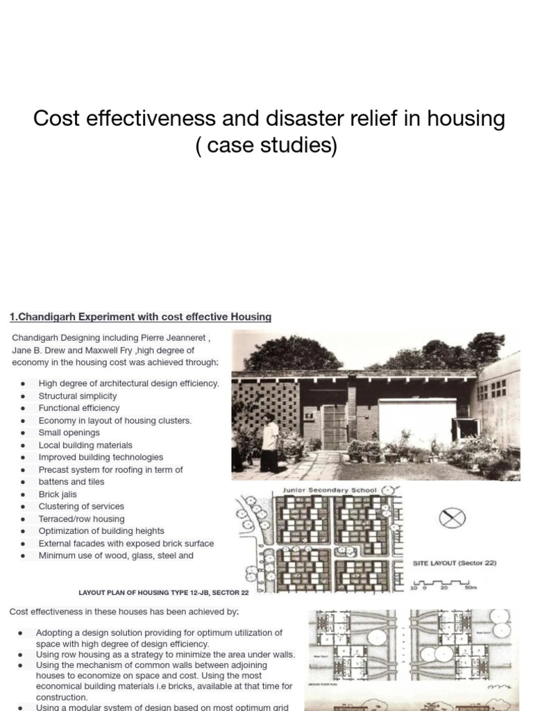 Cost Effectiveness and Disaster Relief in Housing (Case Studies) | PDF ...