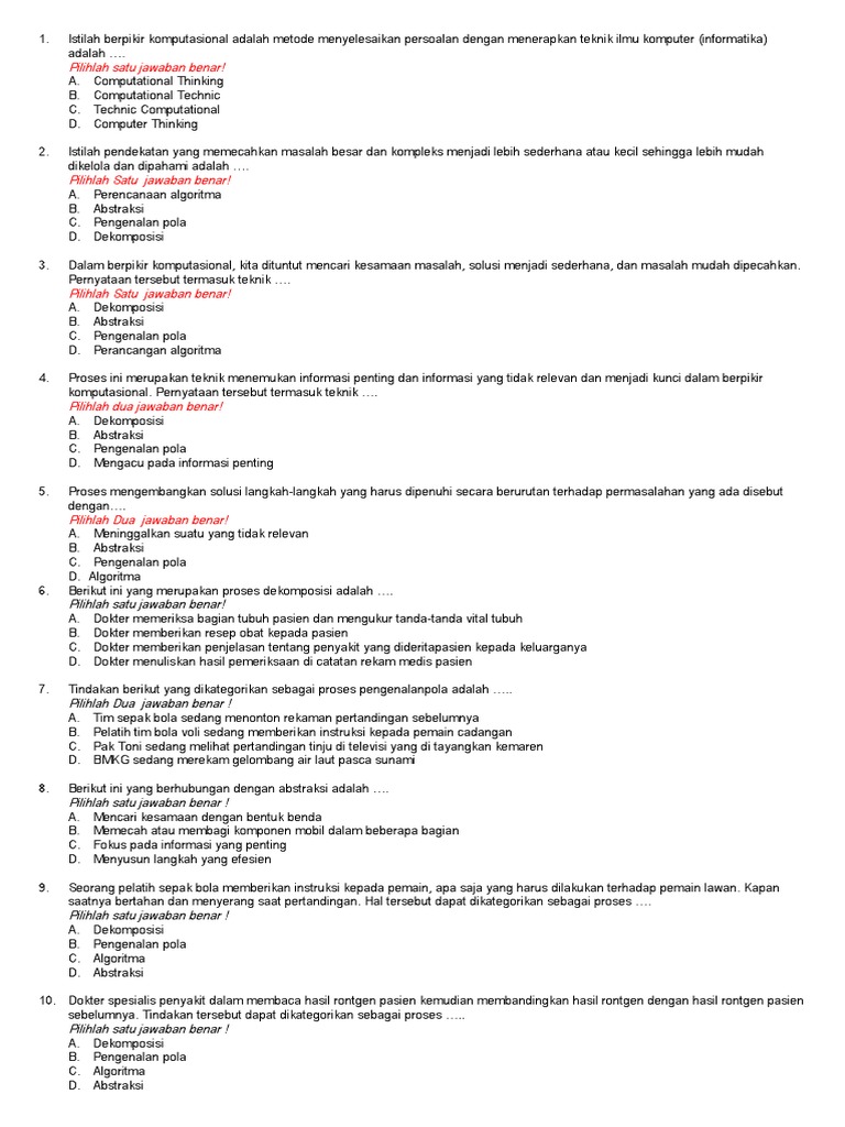 Kisi-Kisi Tik 8 SMT 2 | PDF