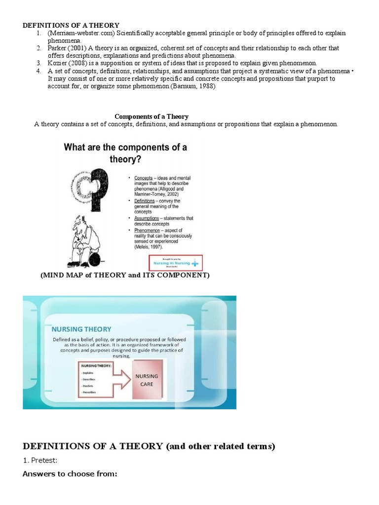 Understanding Nursing Theories | PDF | Theory | Nursing