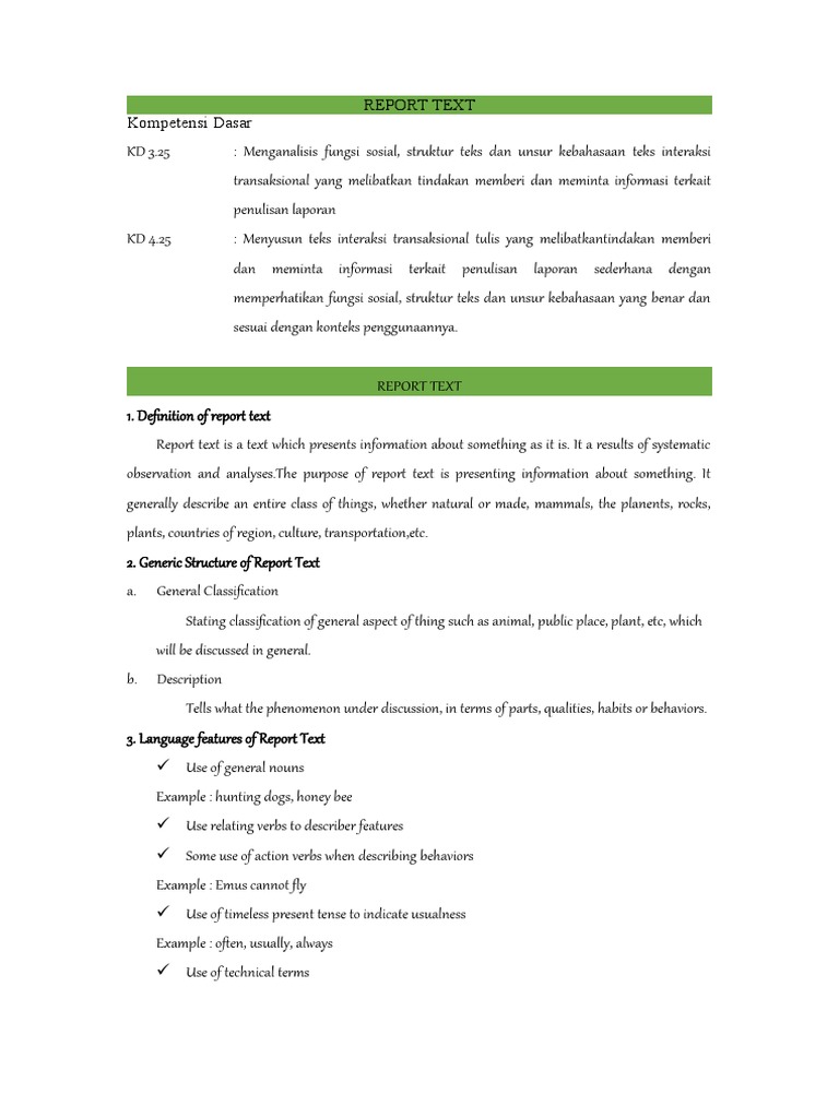 Analyzing the Generic Structure and Language Features of a Report Text on Elephants | PDF ...
