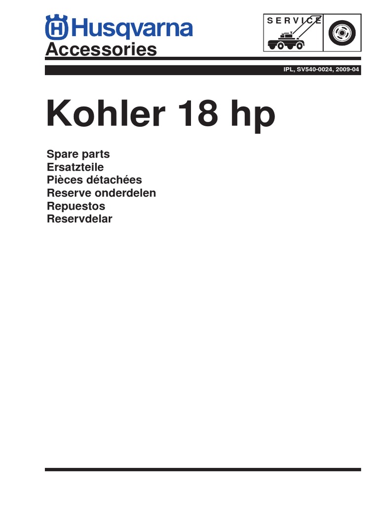 Kohler SV540 Parts Catalog | PDF | Piston | Carburetor