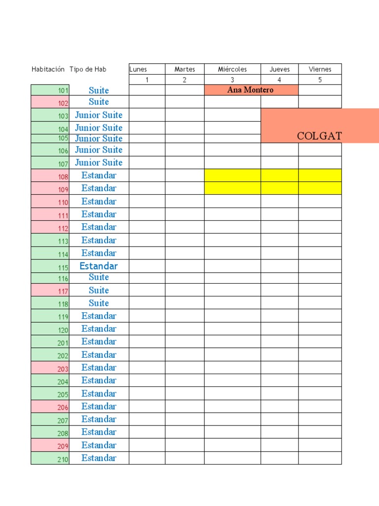 Tarifas Rack y Tipos de Habitaciones | PDF