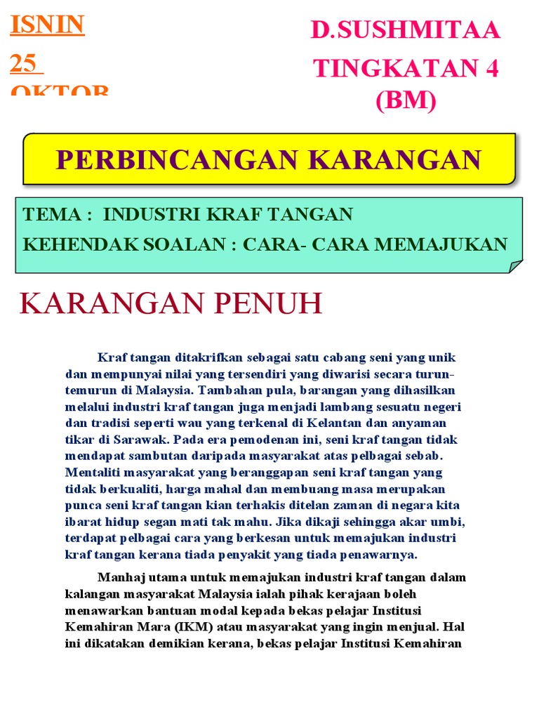 BM KR - KRGN Cara Memajukan Industri Kraf Tangan | PDF