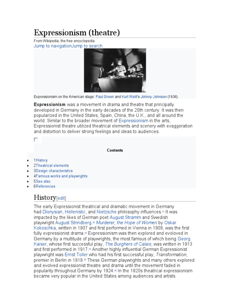 Expressionism (Theatre) | PDF | Art Movements | Theatre