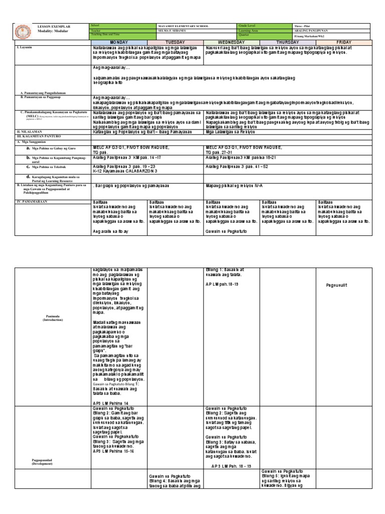 Revised AP 3 Le Wk2 q1 Betty Based On Module and WHLP | PDF