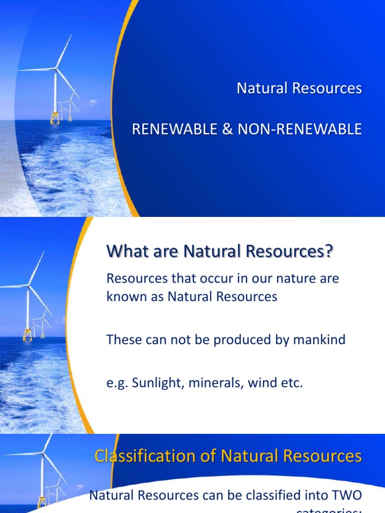Renewable vs Non-Renewable Resources | PDF | Renewable Energy | Wind Power