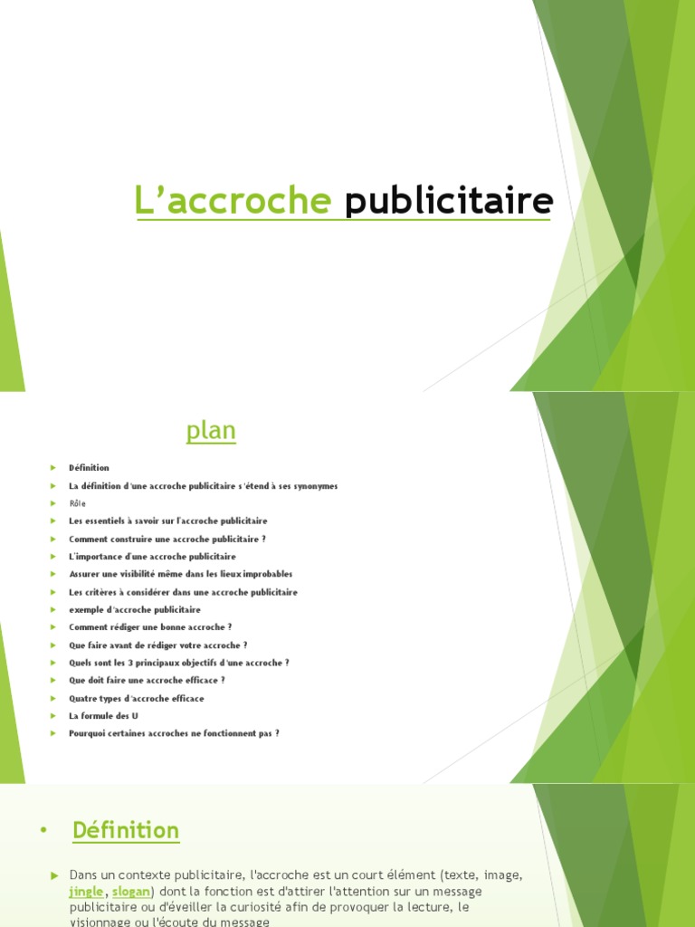 L'accroche Publicitaire Fin | PDF | Publicité | Commercialisation