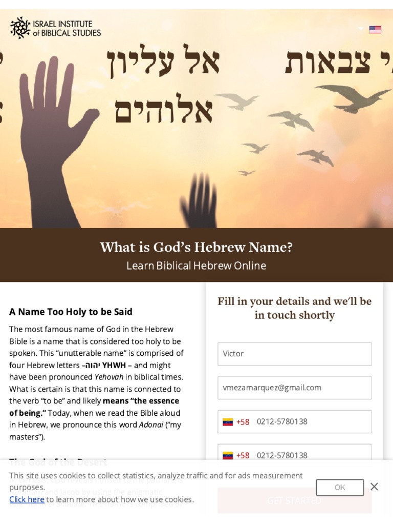 What Is God's Hebrew Name?: Learn Biblical Hebrew Online | PDF | Names ...