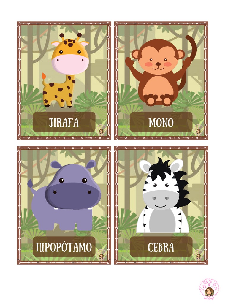 Tarjetas Animales de La Selva | PDF