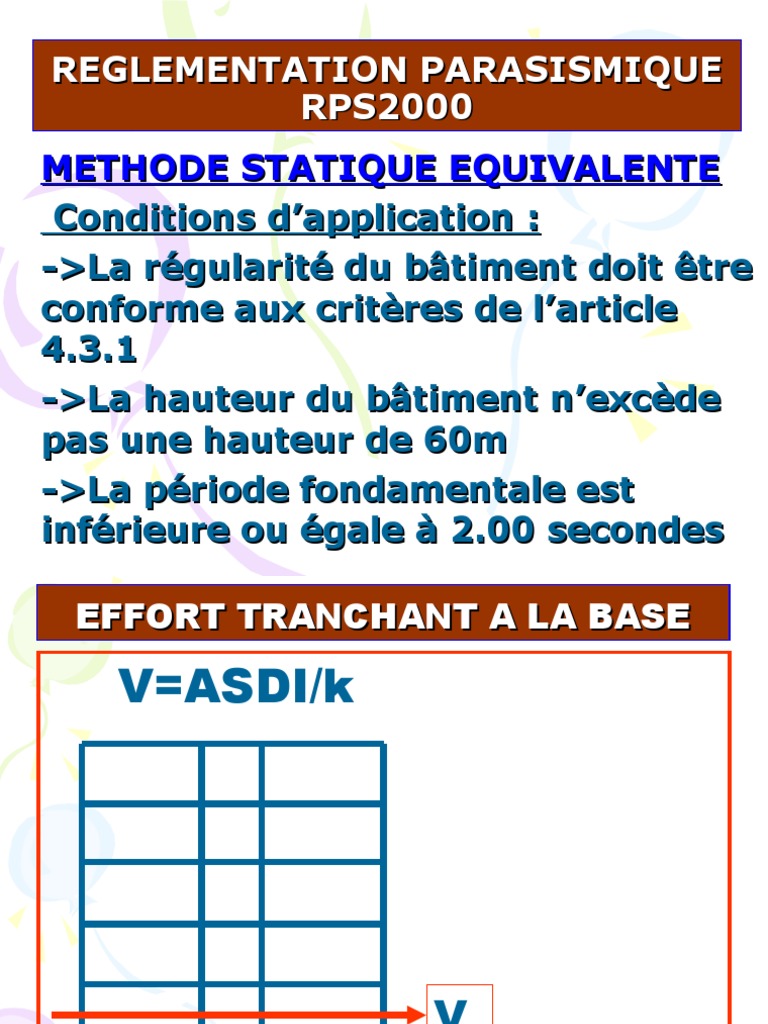 Formation Rps2000 (Methode Statique Equivalente) | PDF | Béton armé ...