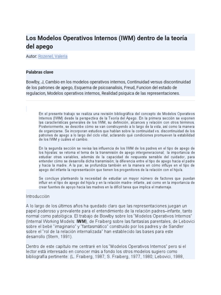 Los Modelos Operativos Internos | Descargar gratis PDF | Teoría de ...