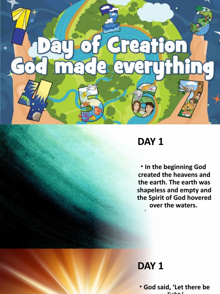 VBS Graduation: Creation Story Overview | PDF | Adam | Genesis Creation ...