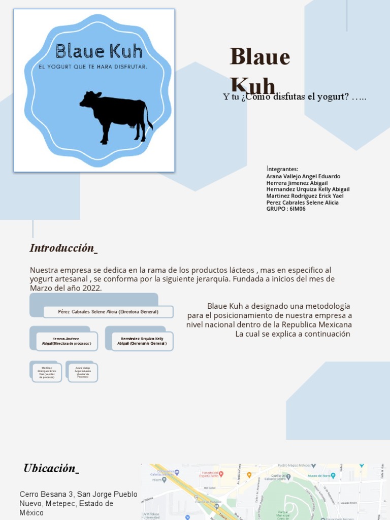 Blaue Kuh Presentacion Quimica Final | PDF | Productos lácteos | Nutrición
