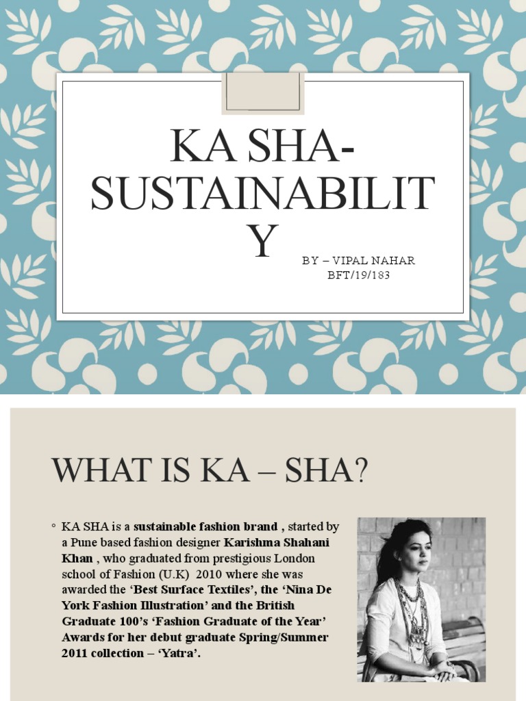Ka Sha - Sustainability | PDF | Fashion | Weaving