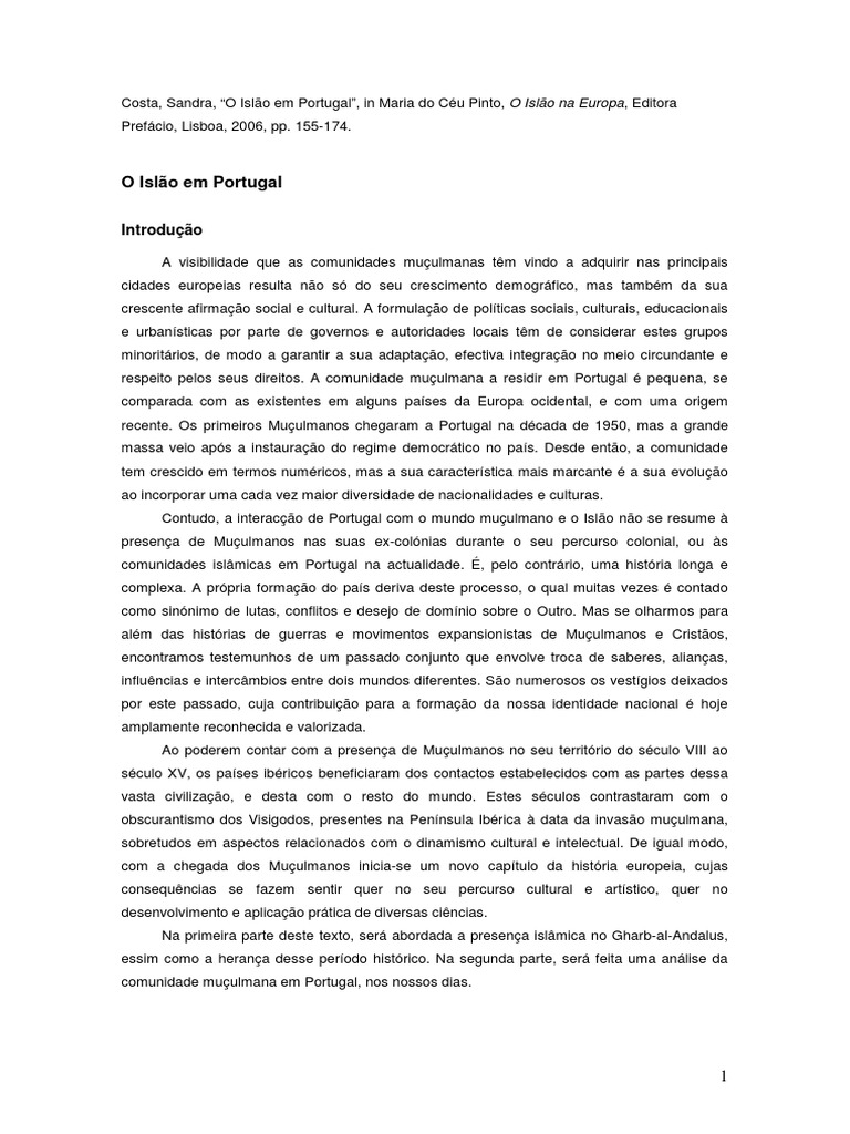 O Islao em Portugal Islam in Portugal | PDF | Al Andalus | Portugal
