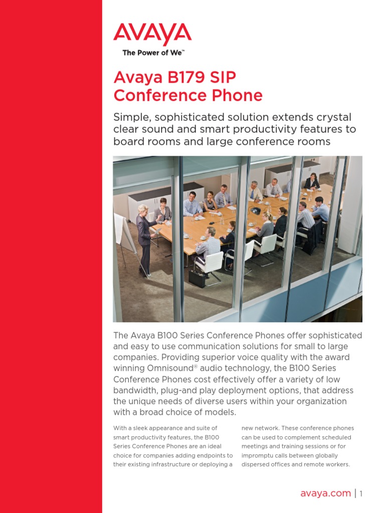 Avaya B179 Conference Phone | PDF | Session Initiation Protocol | Data Transmission