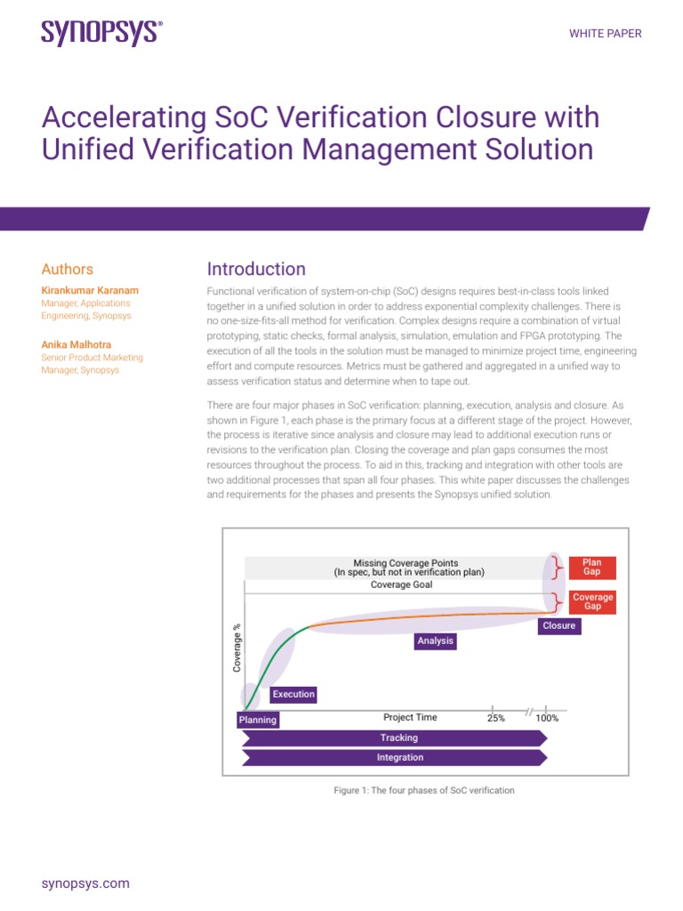 Accelerating SoC Verification Closure With Unified Verification Managemnet Solution - Execman-Wp ...
