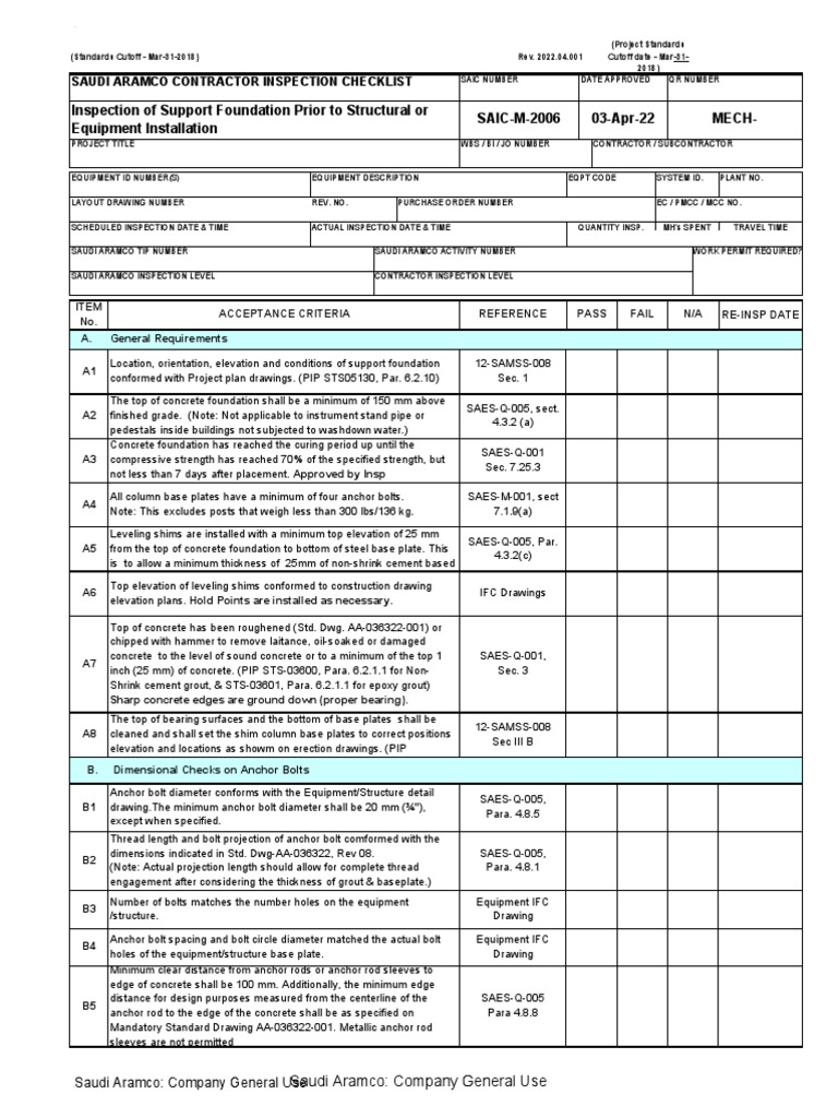 SAIC-M-2006 | PDF | Screw | Concrete
