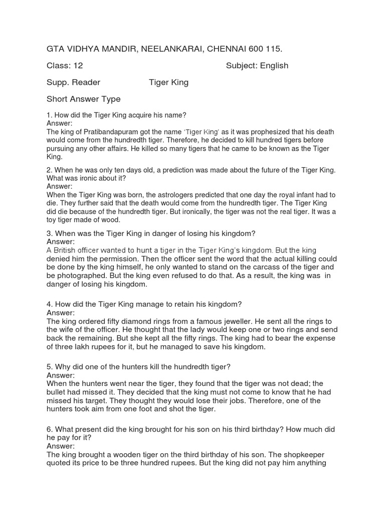 Tiger King | PDF | Tiger