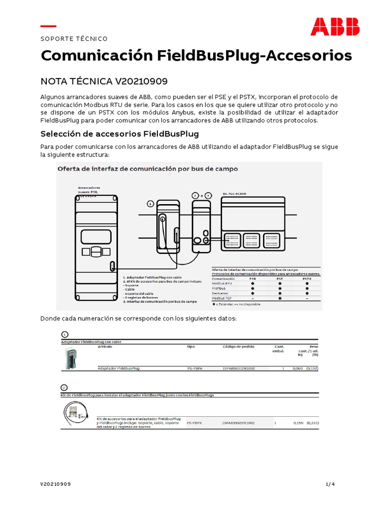 Comunicacion FieldBusPlug - Accesorios | PDF | Edad de información ...
