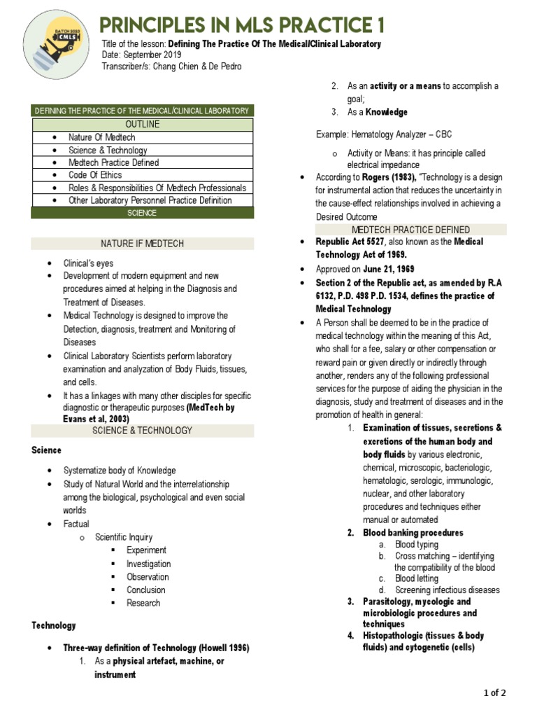 Defining The Practice of MedTech Reviewer | PDF | Pathology | Histopathology