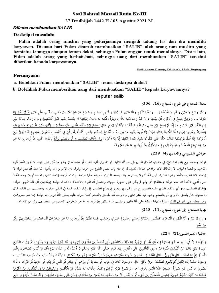 Ibarot BM Ke 3 (Membuatkan Salib) | PDF