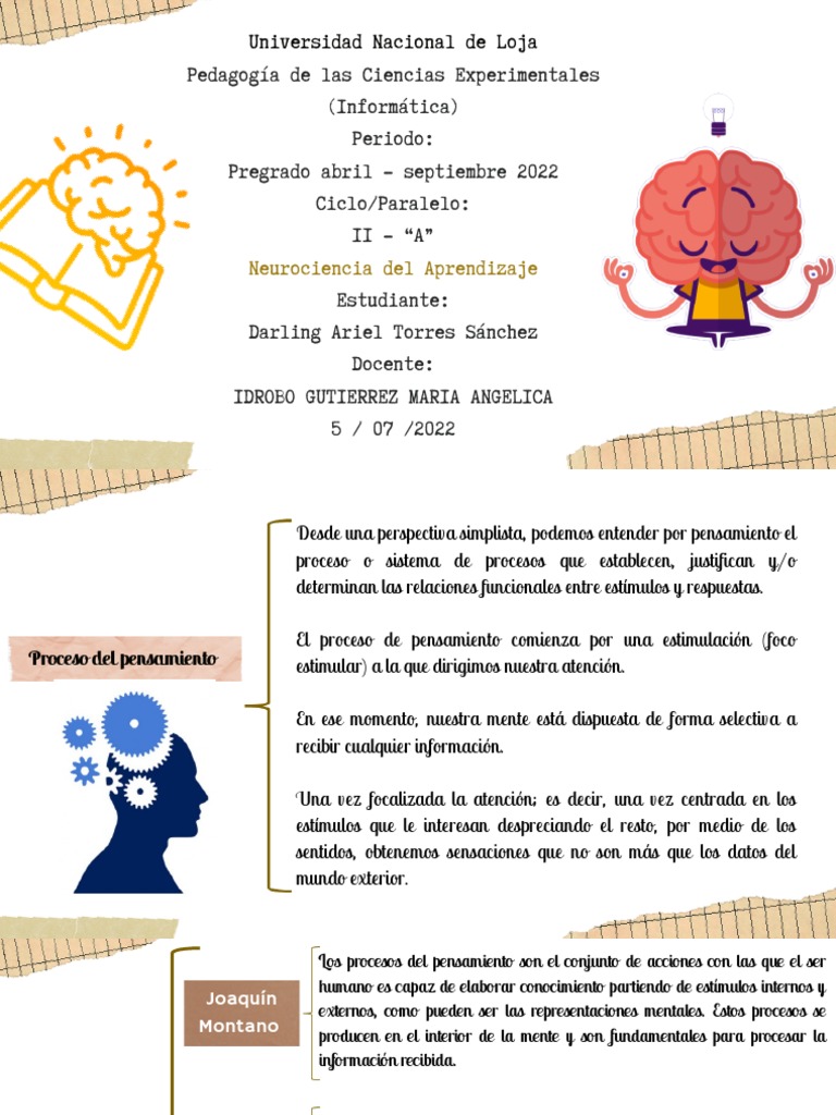 Proceso Del Pensamiento. | PDF | Pensamiento | Mente