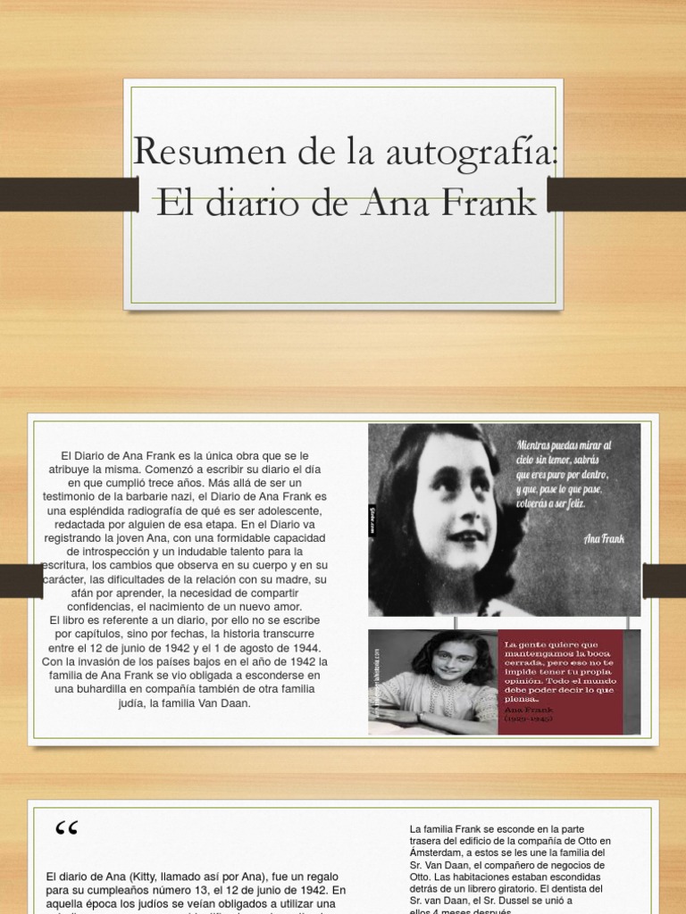 Desafíos y vida de Ana Frank a los 13 años | PDF | Anne Frank
