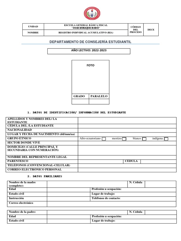 Ficha Dece (3) 2022 | PDF