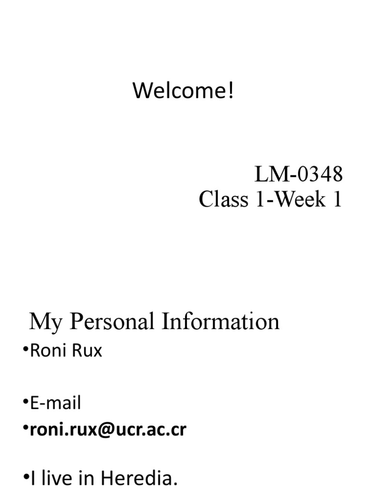 Lm0348 - Class 1 - Week 1 Ucr | PDF | Languages Of Europe | Cognitive ...