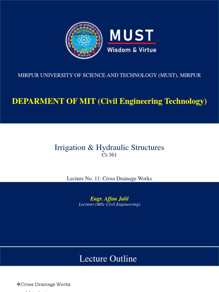 Lecture-11 Cross Drainage Works | PDF | Storm Drain | Canal