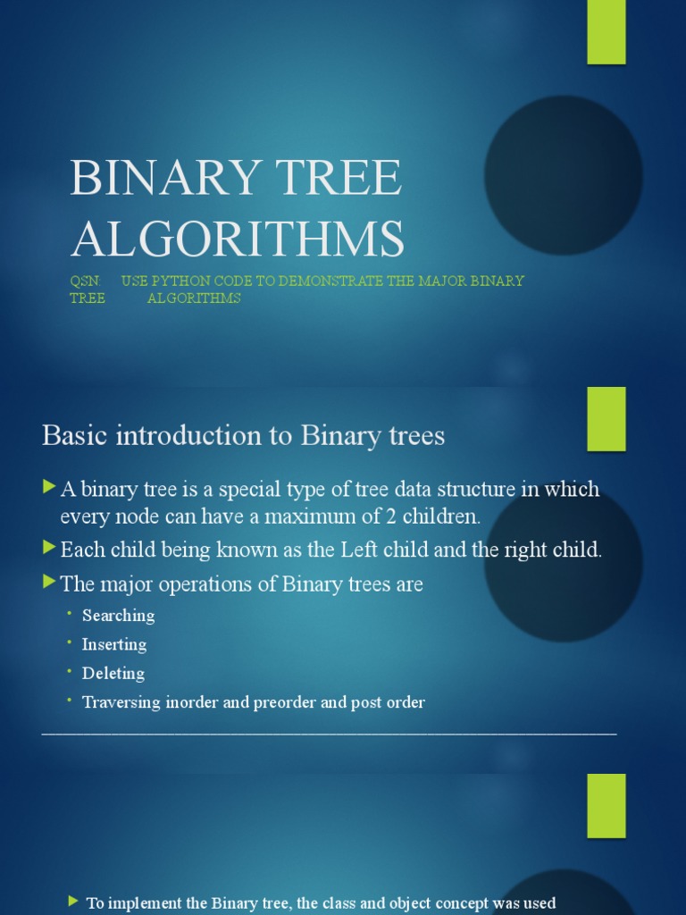 Python Binary Tree Operations Guide | PDF | Computer Data | Computer ...