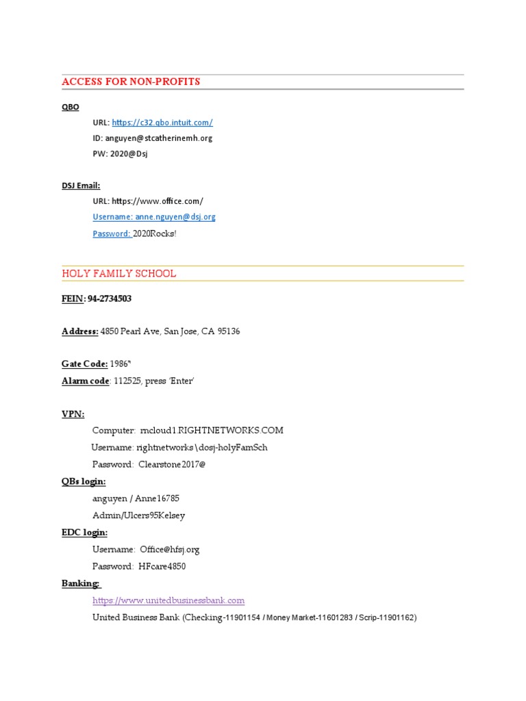 Non-Profit Access (1) | PDF | User (Computing) | Password