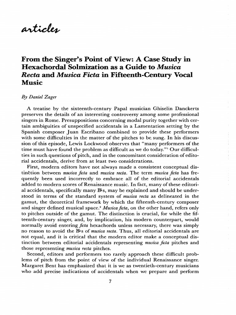 From The Singer's Point Hexachordal Solmization As A Guide To and in ...