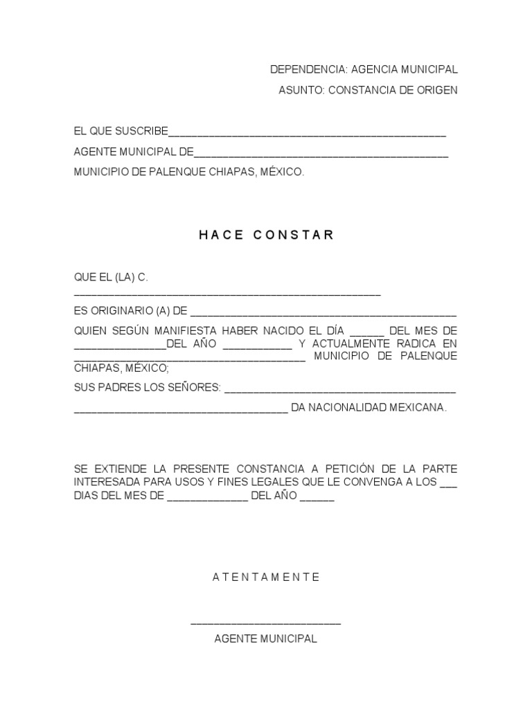 Constancia de Origen | PDF Constancia de Origen | PDF