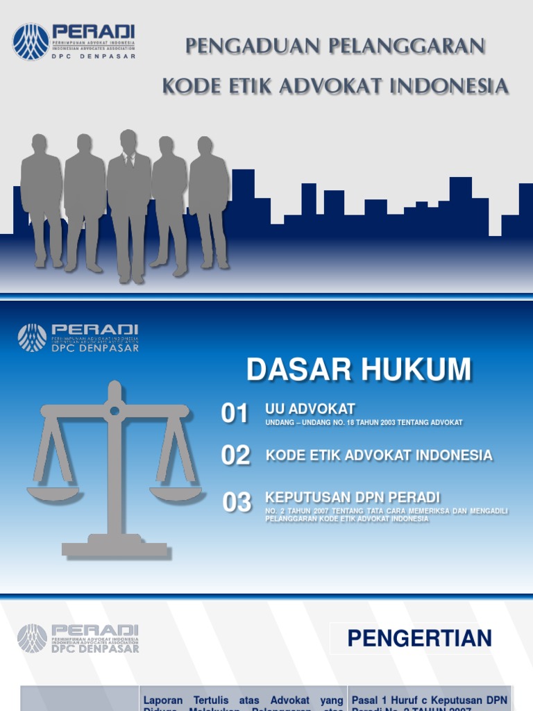 Prosedur Pengaduan Kode Etik Advokat | PDF