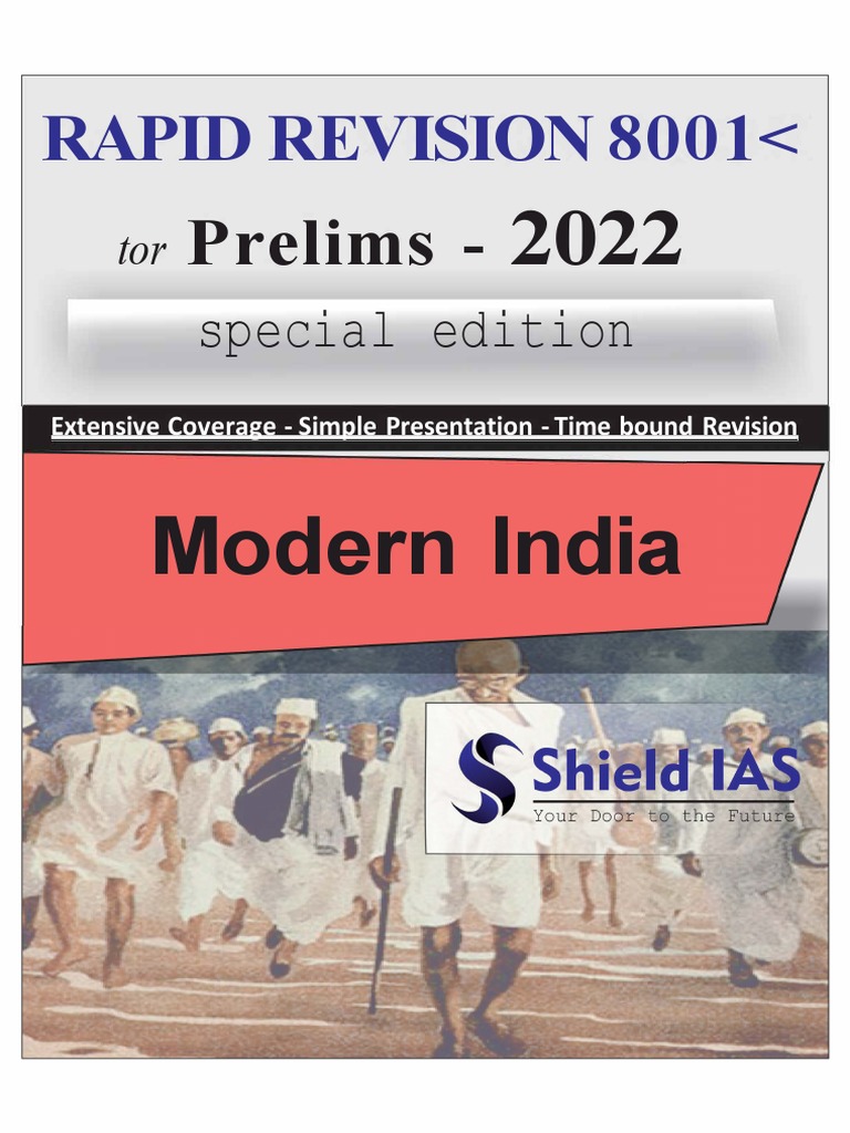 Rapid Revision: Modern India for Prelims | PDF
