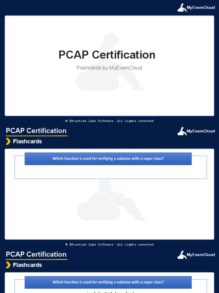 PCAP Certification Mini Flashcards by MyExamCloud | PDF | Class ...