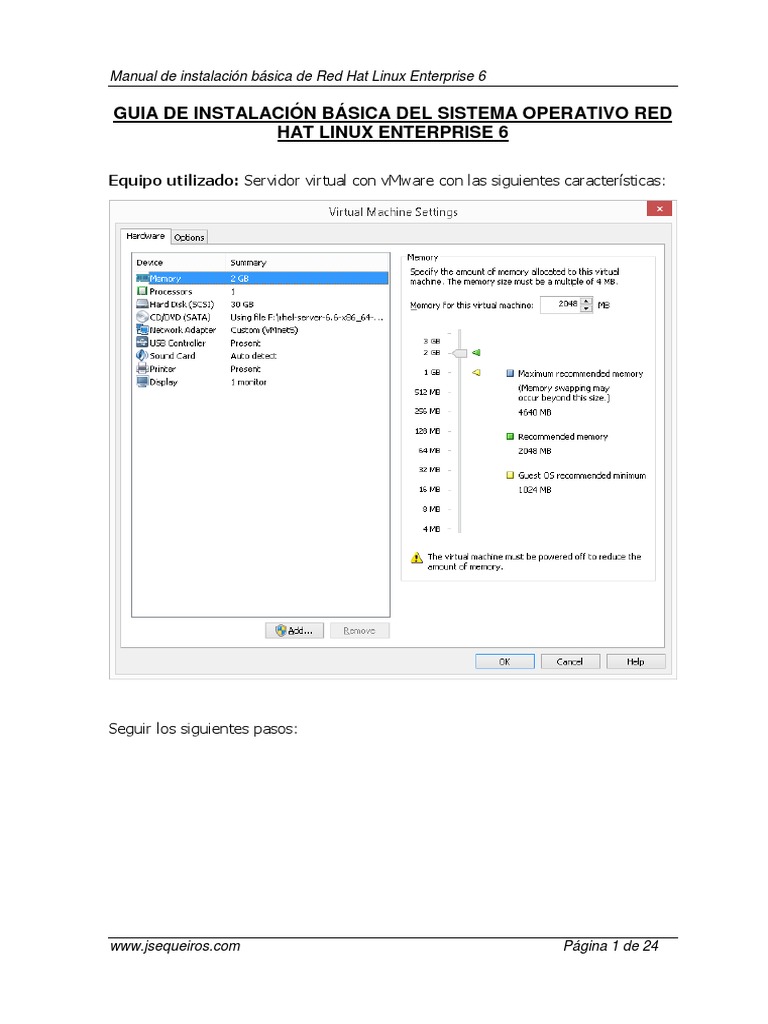 Manual de Instalacion Red Hat Enterprise Linux | PDF | sombrero rojo ...