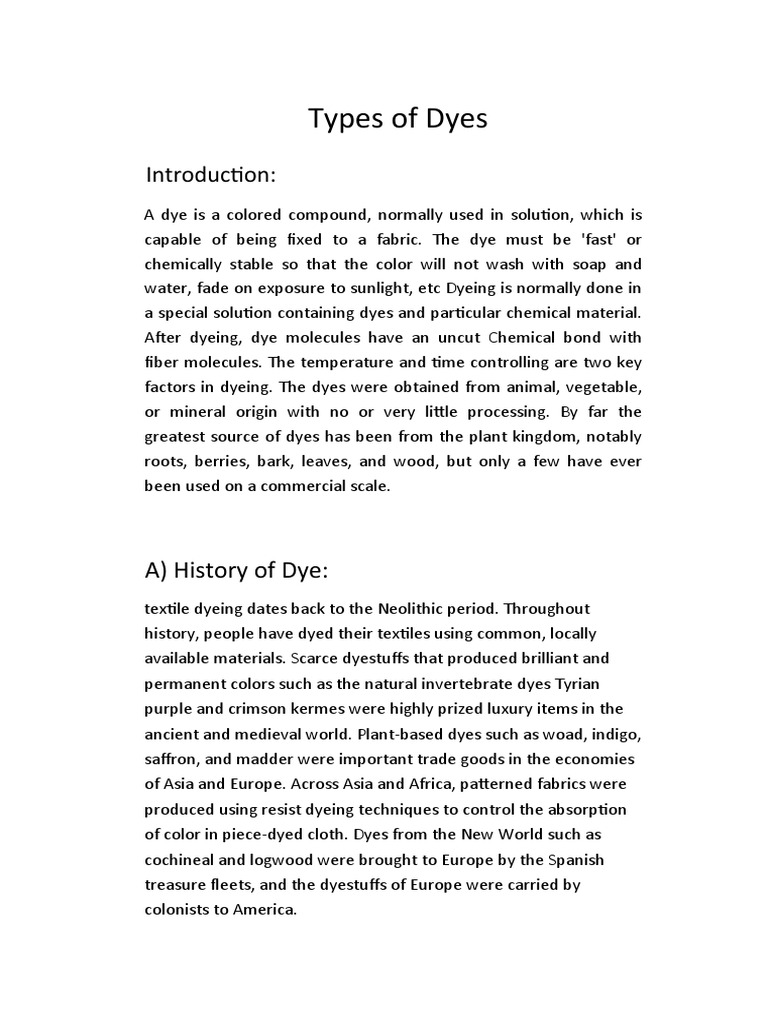 Chemistry Project 3 | PDF | Dye | Dyeing